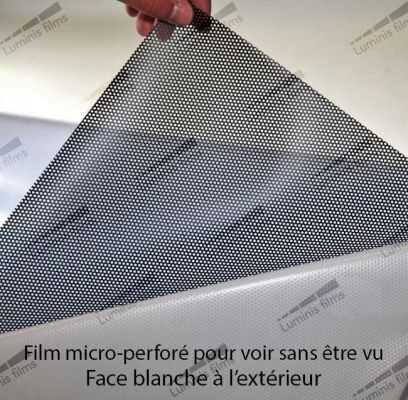 Film micro-perforé 30/70 noir/blanc - Luminis Films