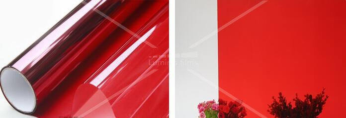 Ce film transparent coloré rouge donne du caractère à votre décoration ...