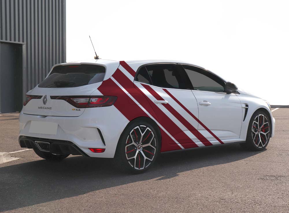 Covering auto framboise brillant 2D